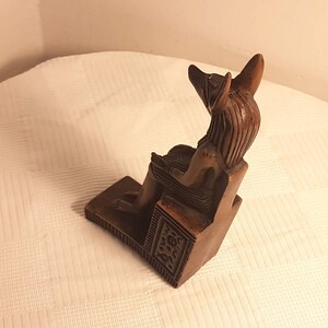 Vintage Statuette or Bookends Stand Ancient Egyptian God Retro Book ...