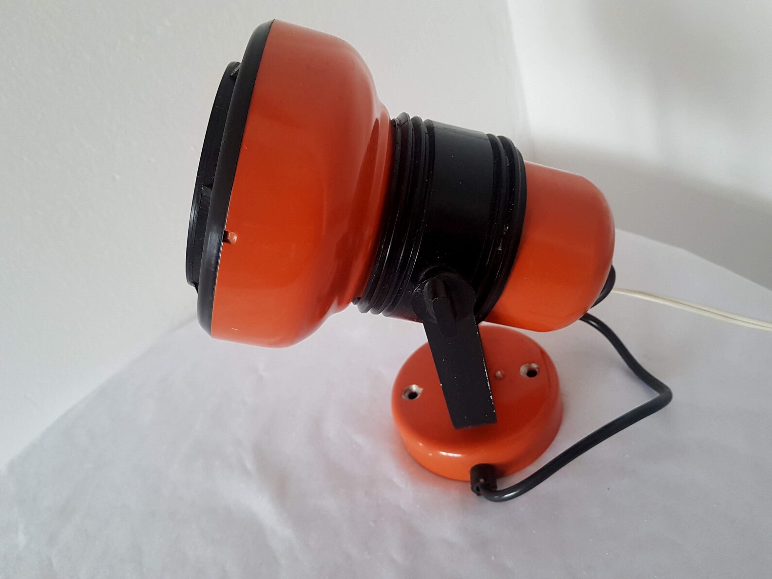 Vintage Orange Wall Lamp Mid Century Industrial Retro Metallic | Etsy