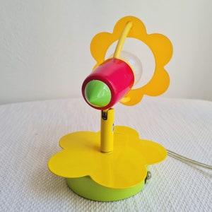 Vintage Y2K Wall Lamp Flower. Metal/plastic Multi-colored Lamp - Etsy