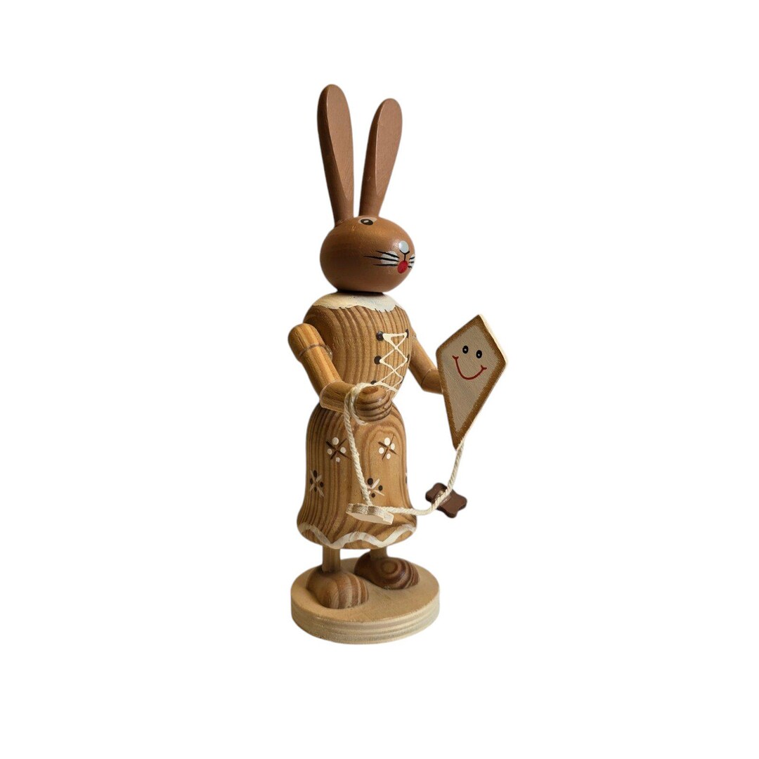 Vintage Erzgebirge Easter Bunny, Hand-painted German Folk Art ...