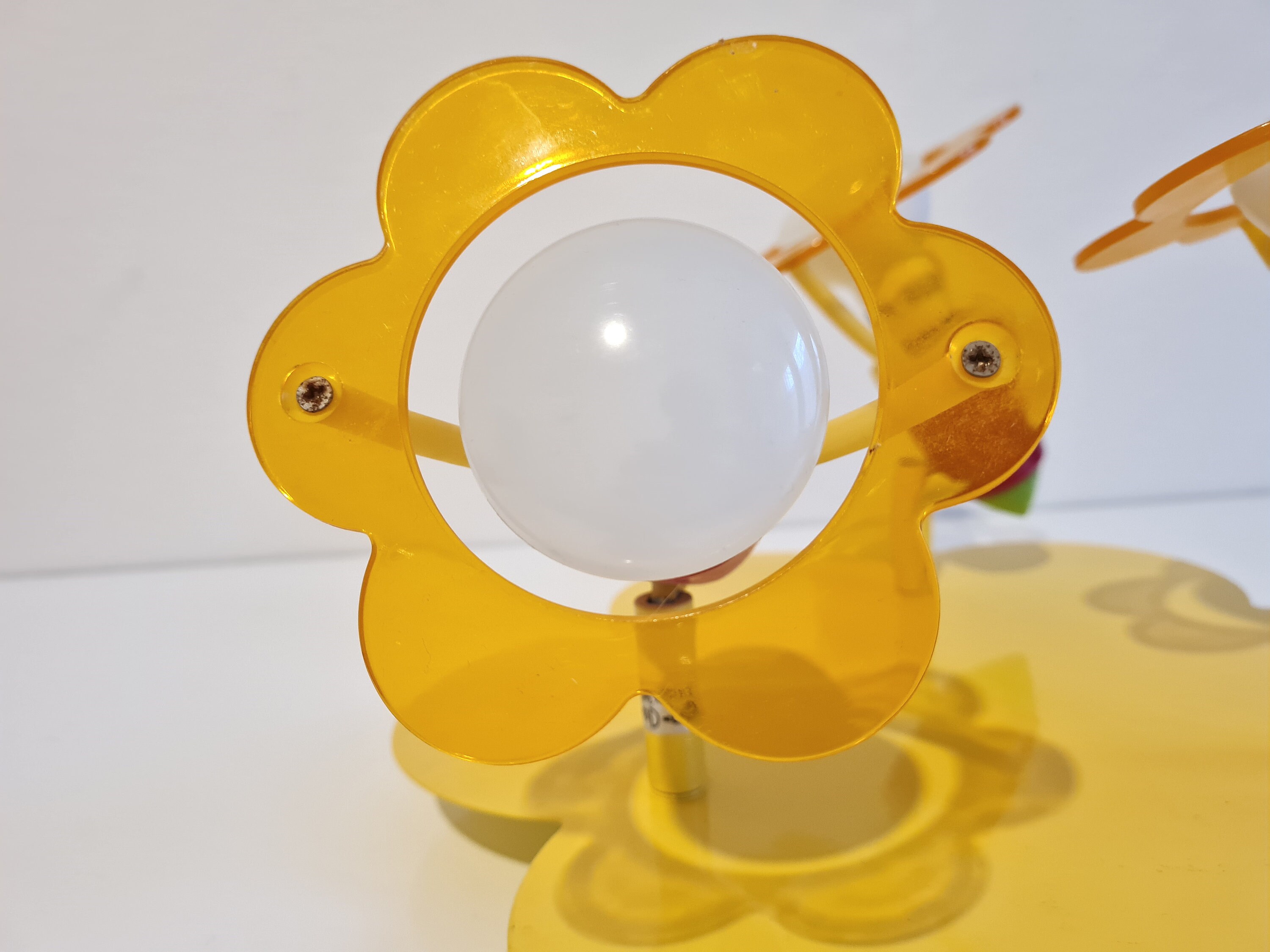 Vintage Y2K Ceiling Lamp Flowers. Metal/plastic Multi-colored Lamp - Etsy