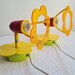 Vintage Y2K Wall Lamp Flower. Metal/plastic Multi-colored Lamp - Etsy