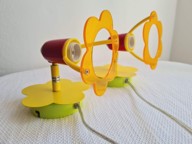 Vintage Y2K Ceiling Lamp Flowers. Metal/plastic Multi-colored Lamp - Etsy