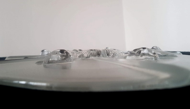 Vintage Glass Tray With Raised Roses Serving Bowl Platter Dish | Etsy