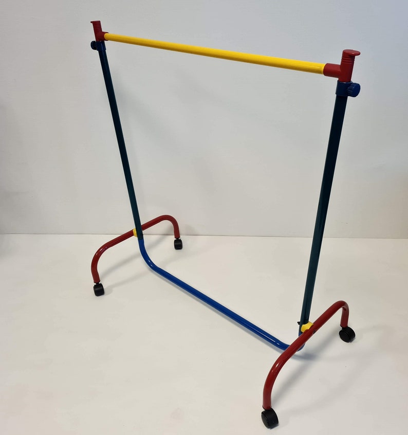 Vintage Memphis Milano Style Hanger Coat Rack on Wheels - Etsy