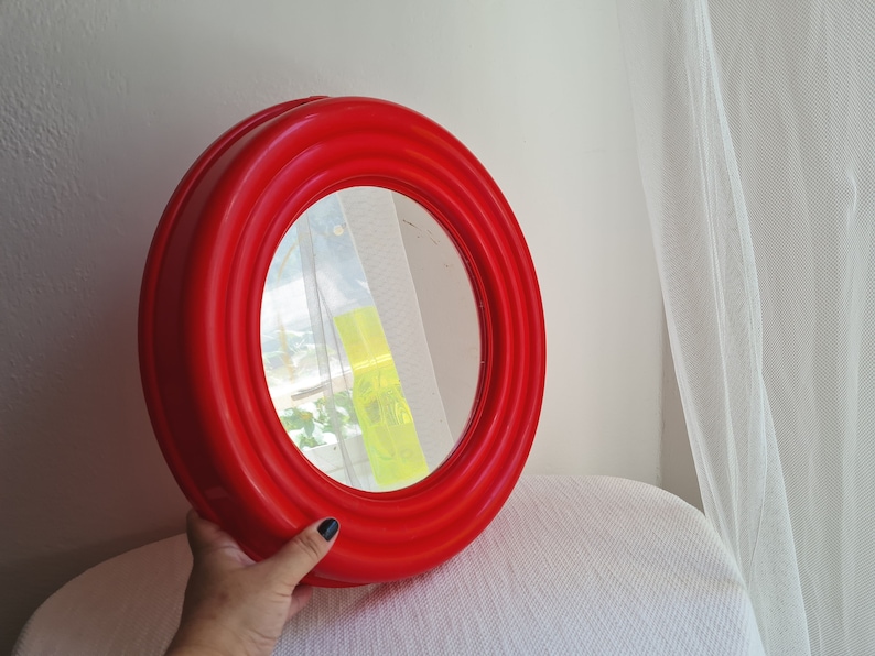 Vintage Pop Art Memphis Milano Style Wall Mirror in a Plastic Frame - Etsy