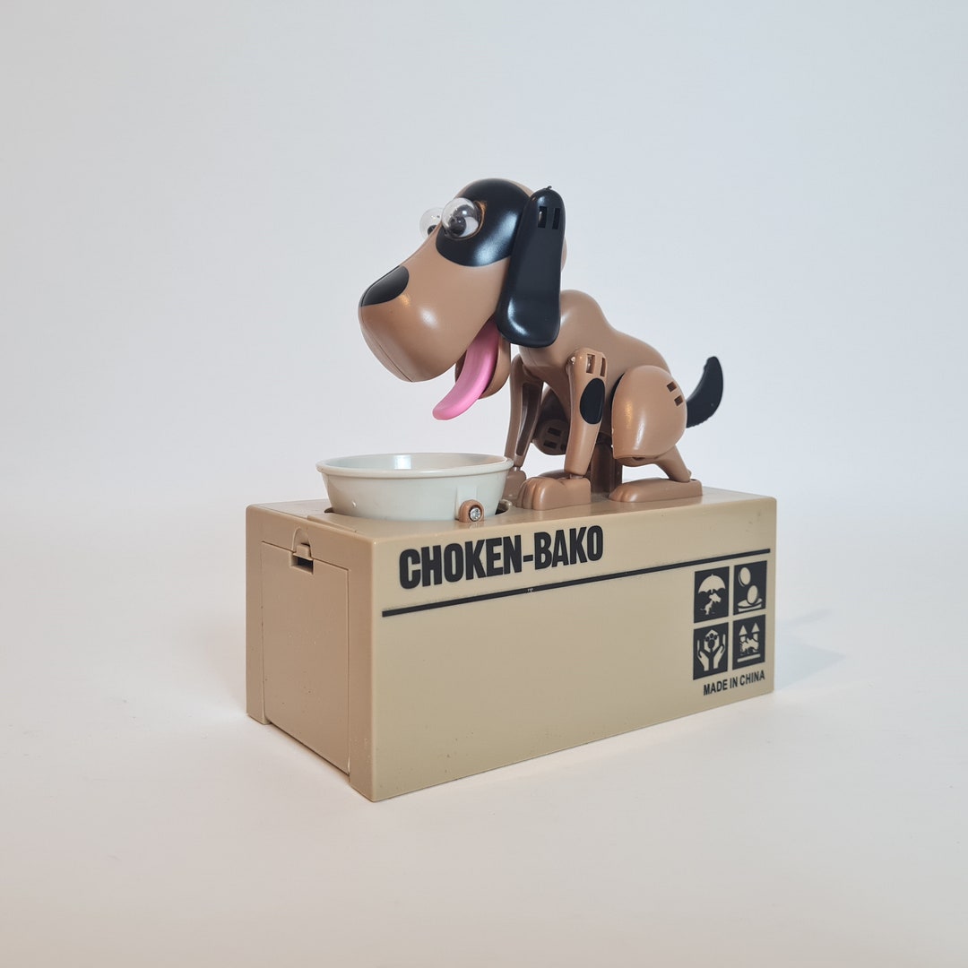 Vintage Piggy Bank Choken Bako Coin Eating Dog - Etsy