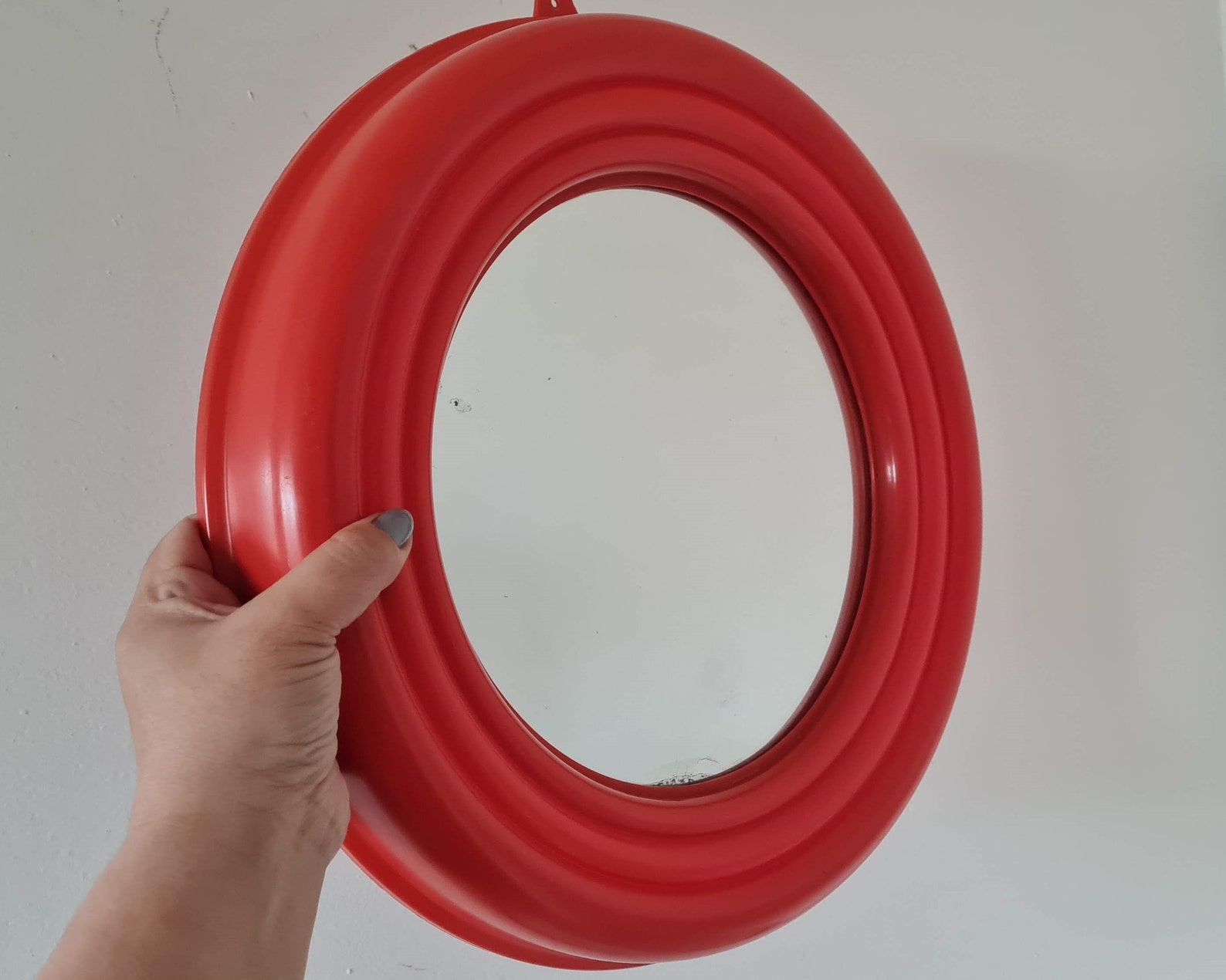 Vintage Mid Century Modern Plastic Wall Mirror 80s - Etsy