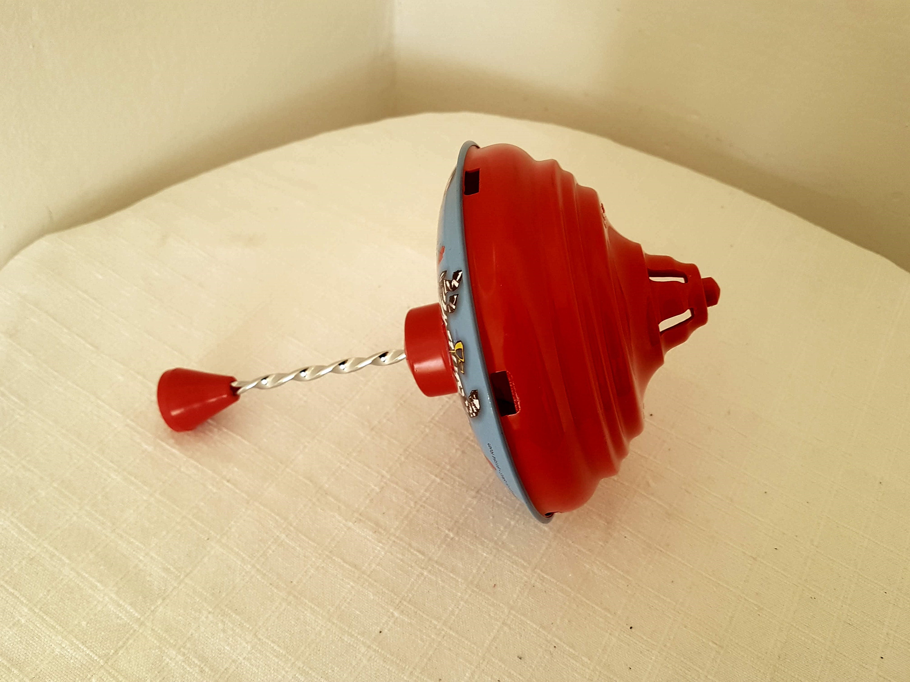 Vintage Small Spinning Top Toy With Image Carousel Traditional | Etsy