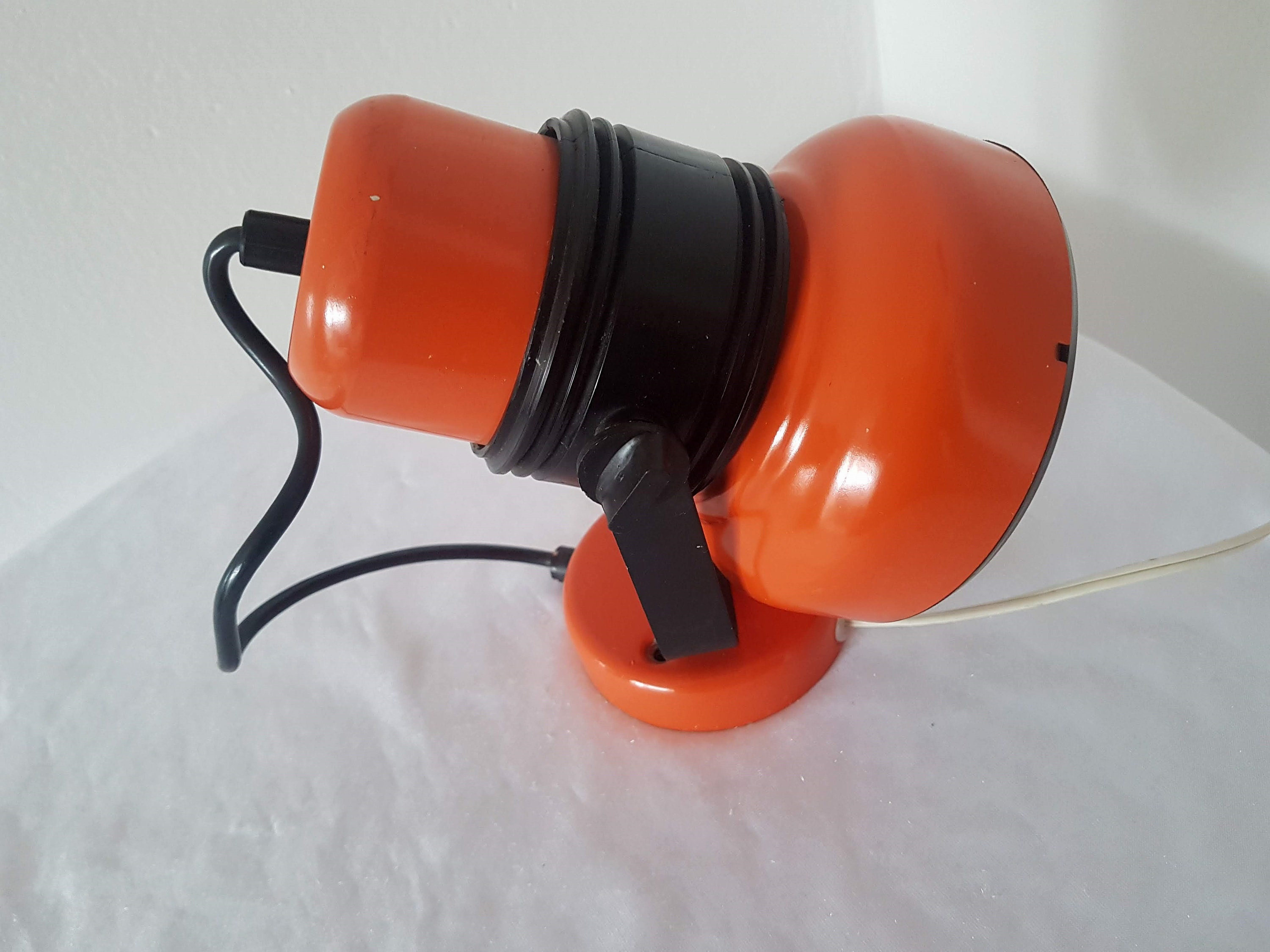 Vintage Orange Wall Lamp Mid Century Industrial Retro Metallic | Etsy