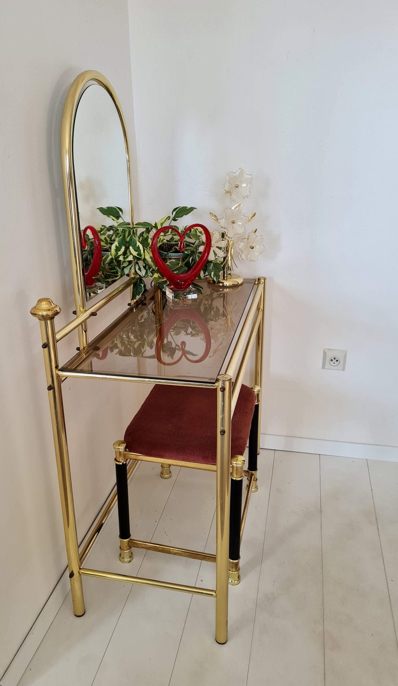 Vintage Hollywood Regency Dressing Table Set Modern Chrome and - Etsy