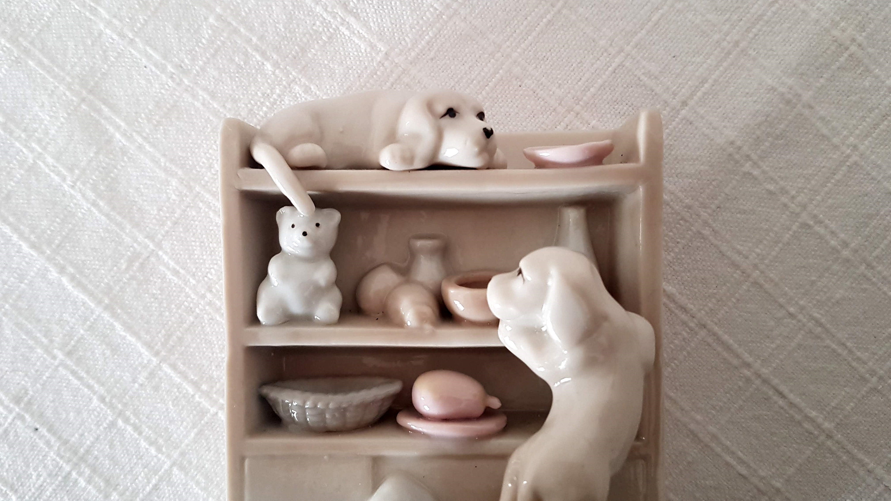 Vintage German Foreign Porcelain Composition Puppies | Etsy