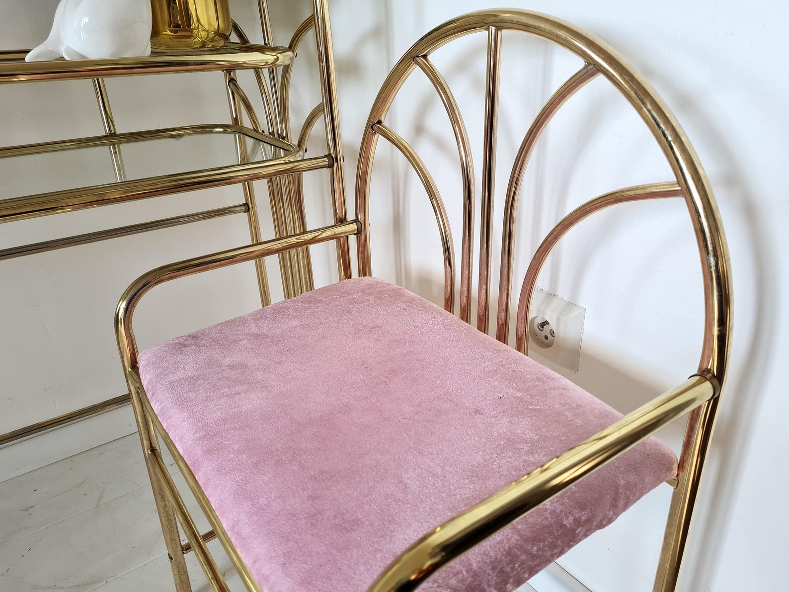 Vintage Hollywood Regency Dressing Table Set Modern Chrome and - Etsy