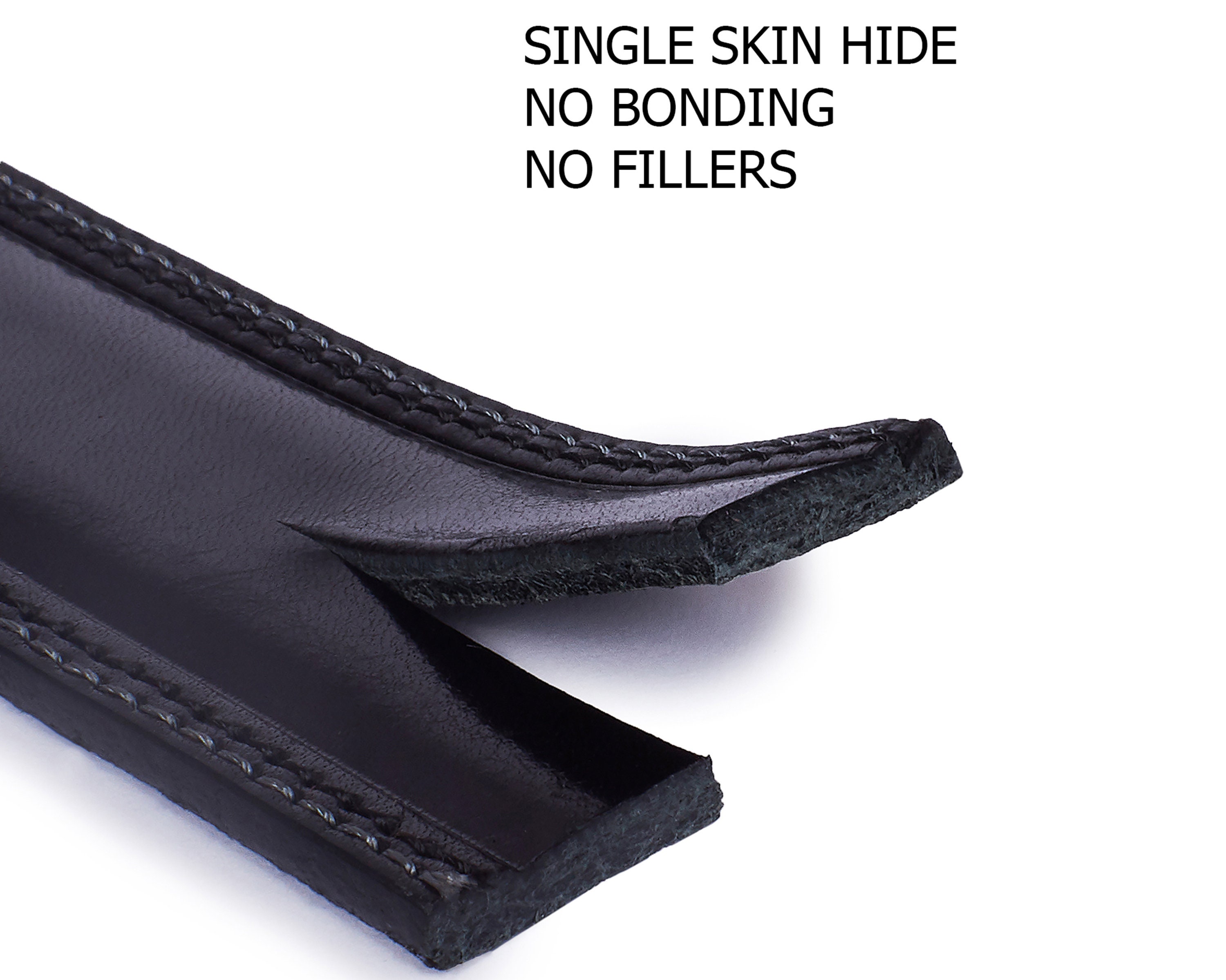 Mens Black Single Skin Hide Italian Hide Leather Belt 40mm - Etsy UK