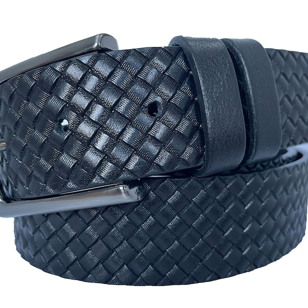 Woven Leather Belt - Etsy UK