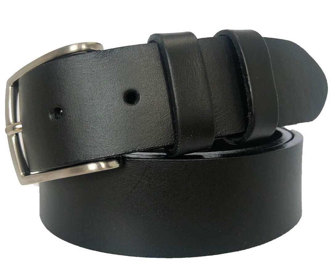 Mens Black Single Skin Hide Italian Hide Leather Belt 35mm - Etsy