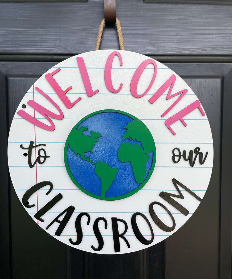 Welcome to Our Classroom Sign | Back to School Door Hanger - Etsy