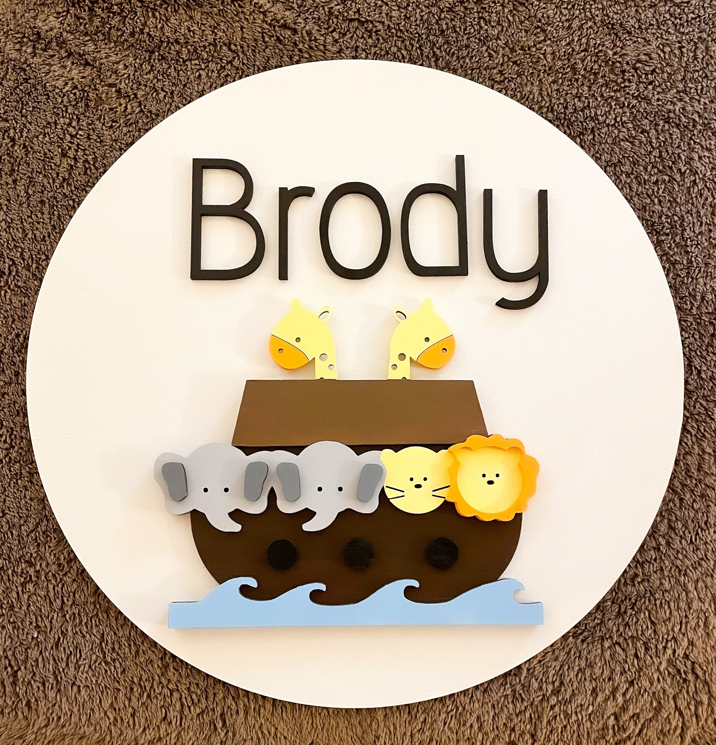 Noah's Ark Nursery Sign | Nursery Sign | 3 Dimensional Nursery Sign ...