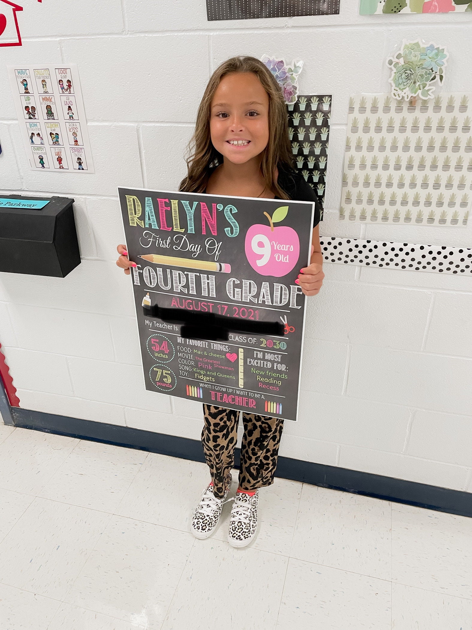 Back to School Sign Personalized Personalized First Day of School Sign ...