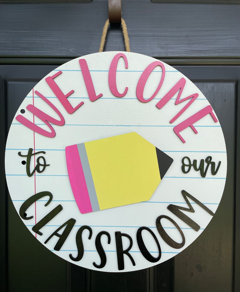 Welcome to Our Classroom Sign | Back to School Door Hanger - Etsy
