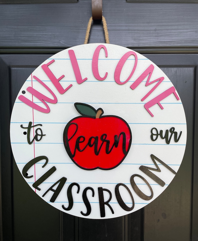 Welcome to Our Classroom Sign | Back to School Door Hanger - Etsy