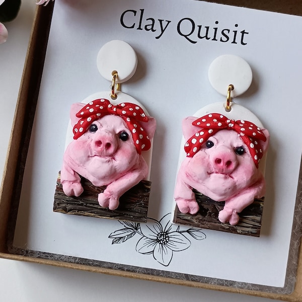Polymer Clay Pig - Etsy