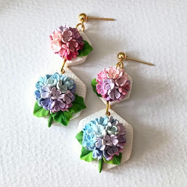 Hydrangea Earrings - Etsy