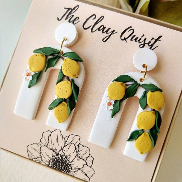 Lemon Earrings - Etsy