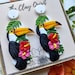 Toucan Earrings Handmade Polymer Clay Earrings 2 1/4 - Etsy