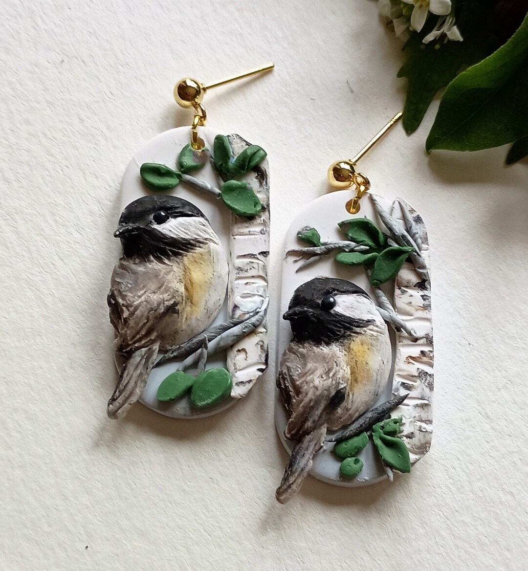 Bird Earring Dangle Polymer Clay Earring Bird Jewelry Gift for Mother ...