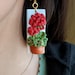 Geranium Earrings Dangle Polymer Clay Earrings Handmade Clay Earrings ...