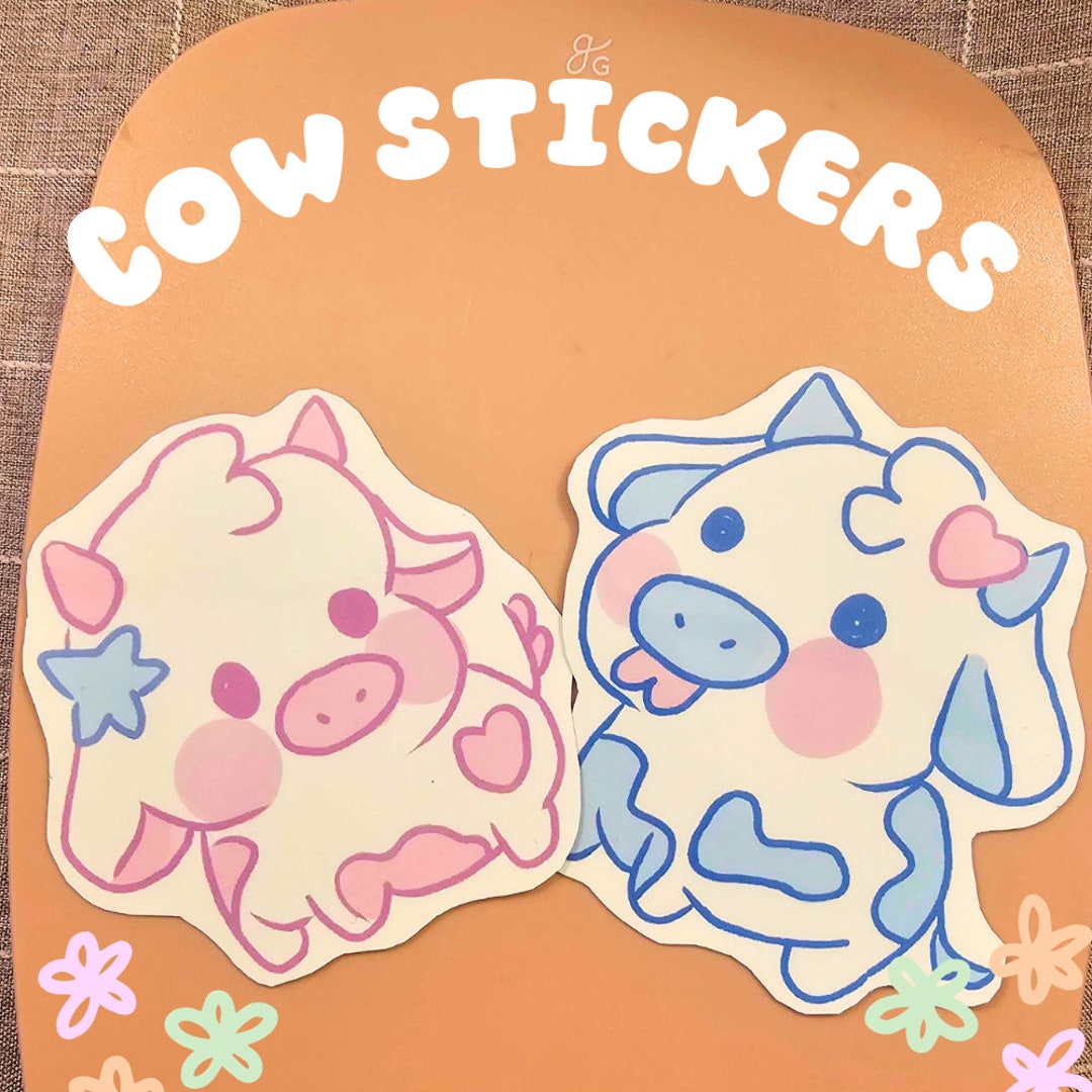 Berry Cow Stickers 2 Pack