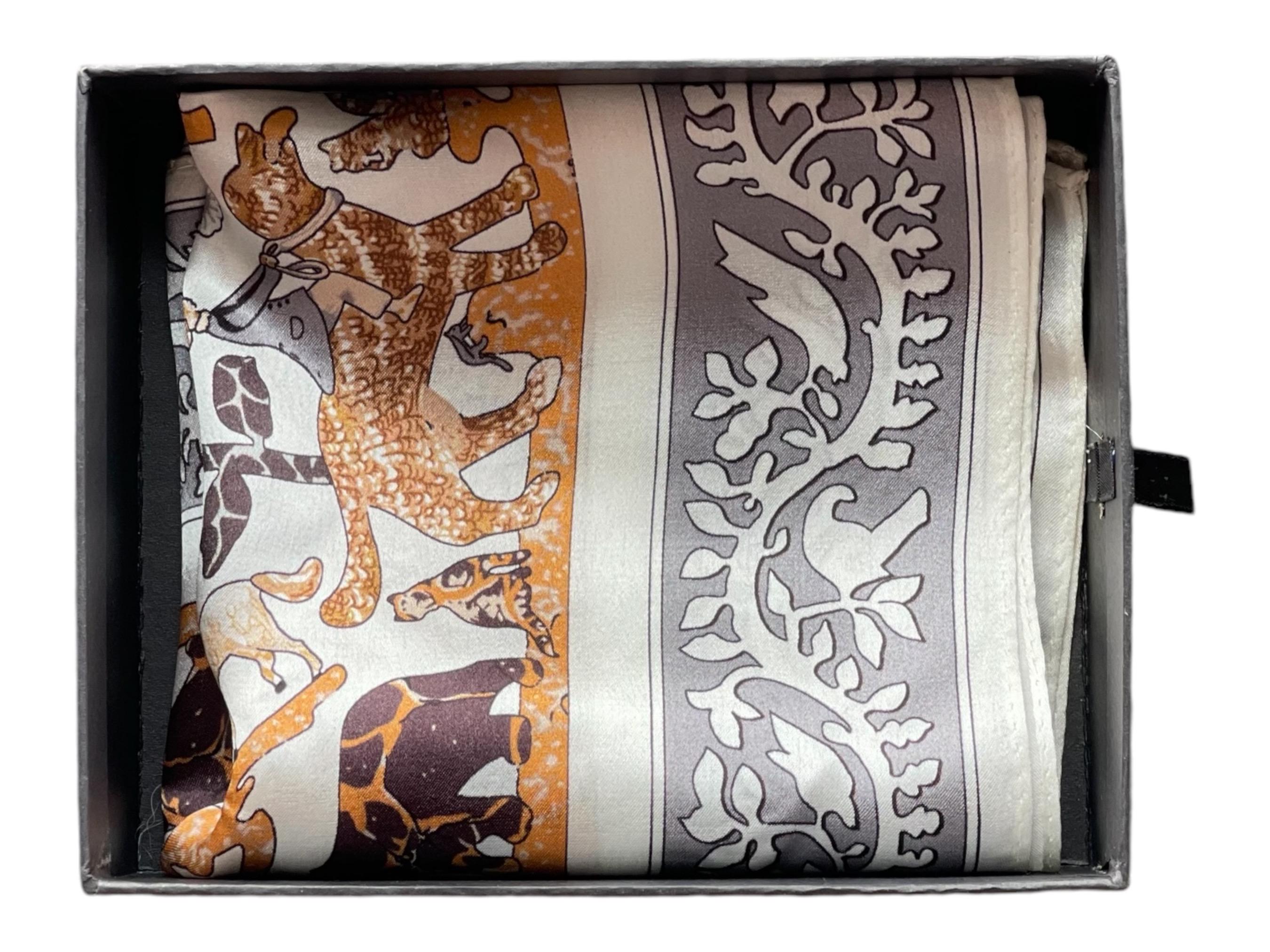 Elegant Silk Scarf With Artistic Print | Luxurious Silk Wrap ...