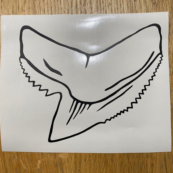 Tiger Shark Tooth Vinyl Decal Sticker Ocean Beach Coastal - Etsy