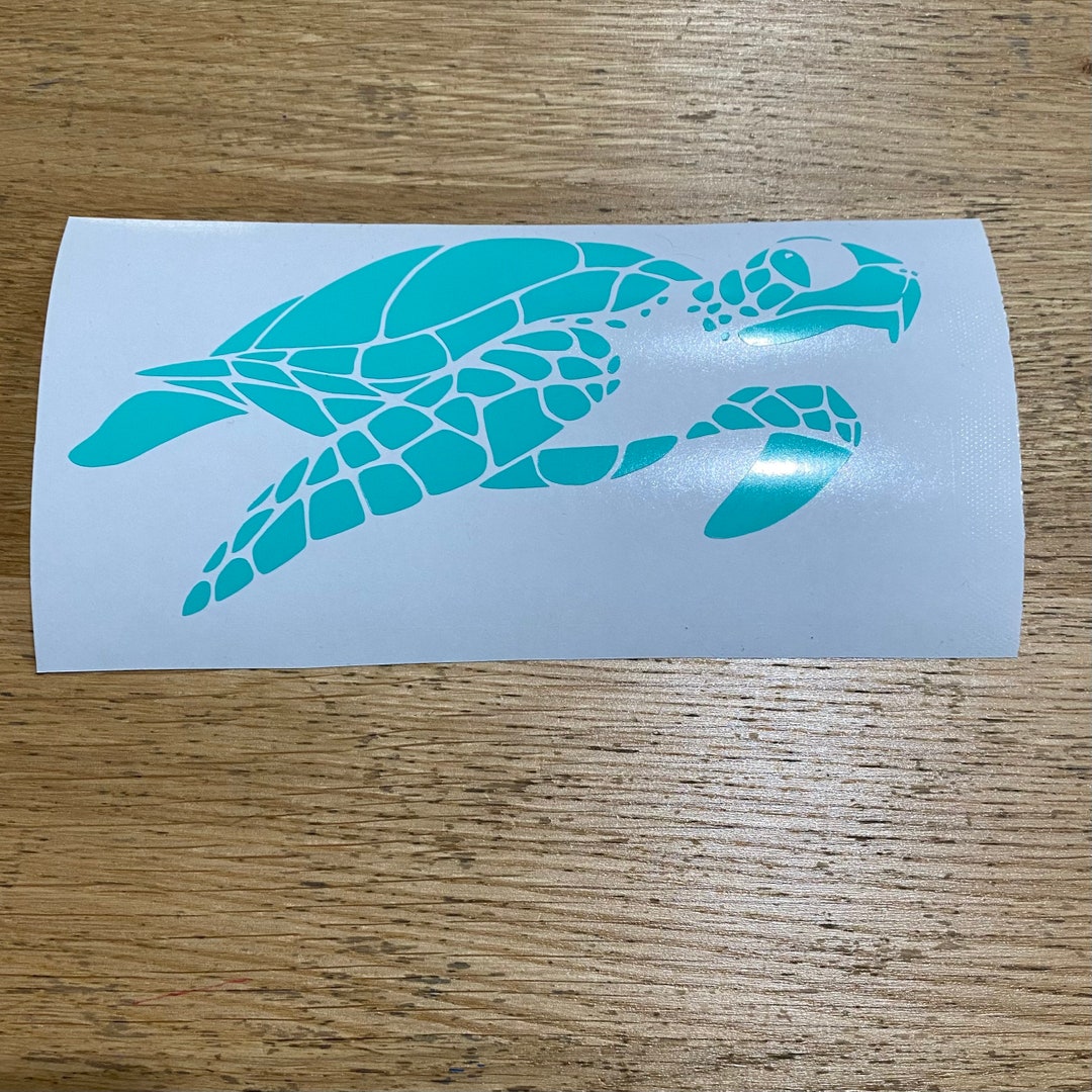 Sea Turtle 1 Vinyl Decal Sticker, Car Decal, Laptop Decal, Beach Ocean ...