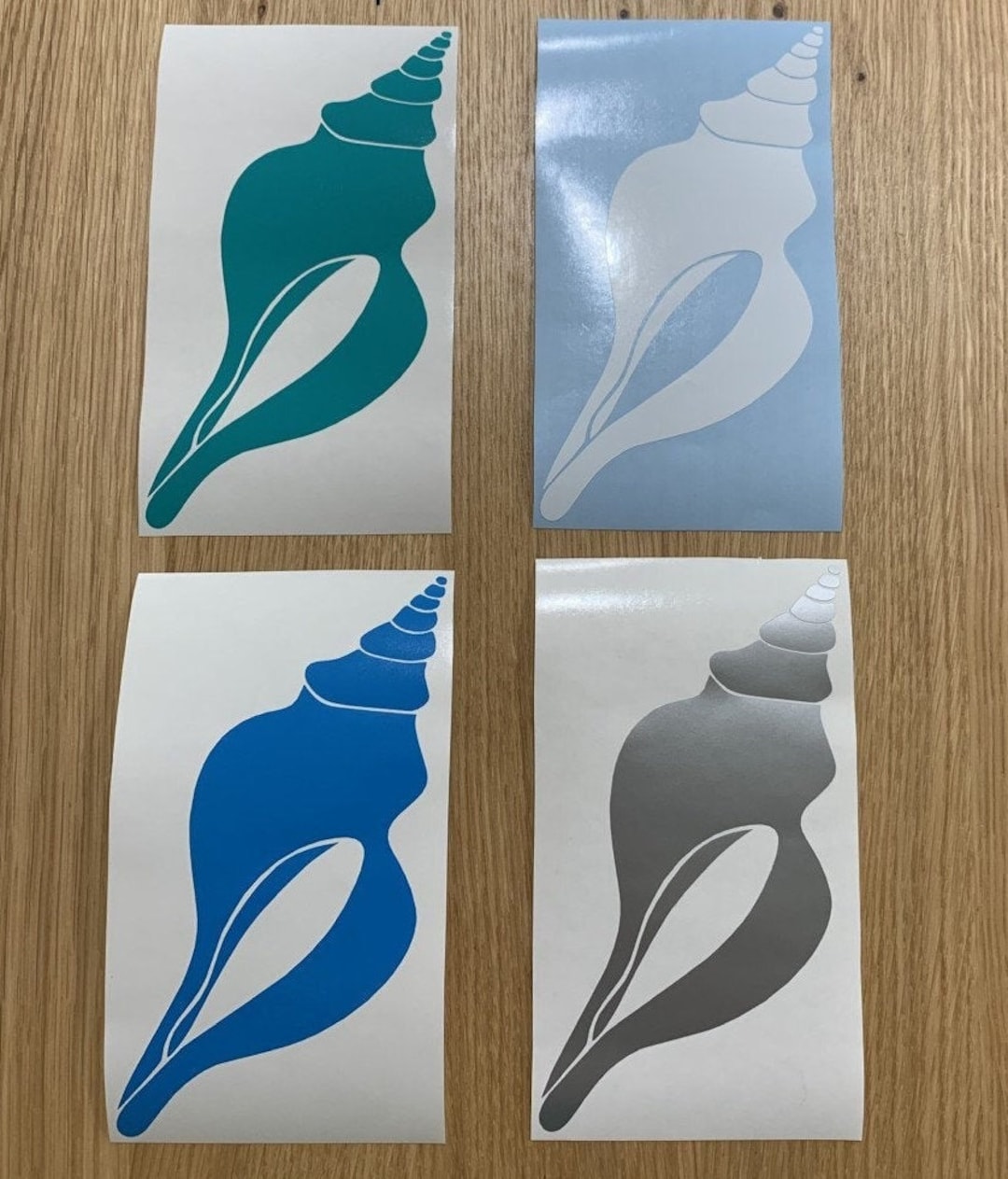 Horse Conch Shell Vinyl Decal Sticker, Ocean Beach Coastal Seashell ...