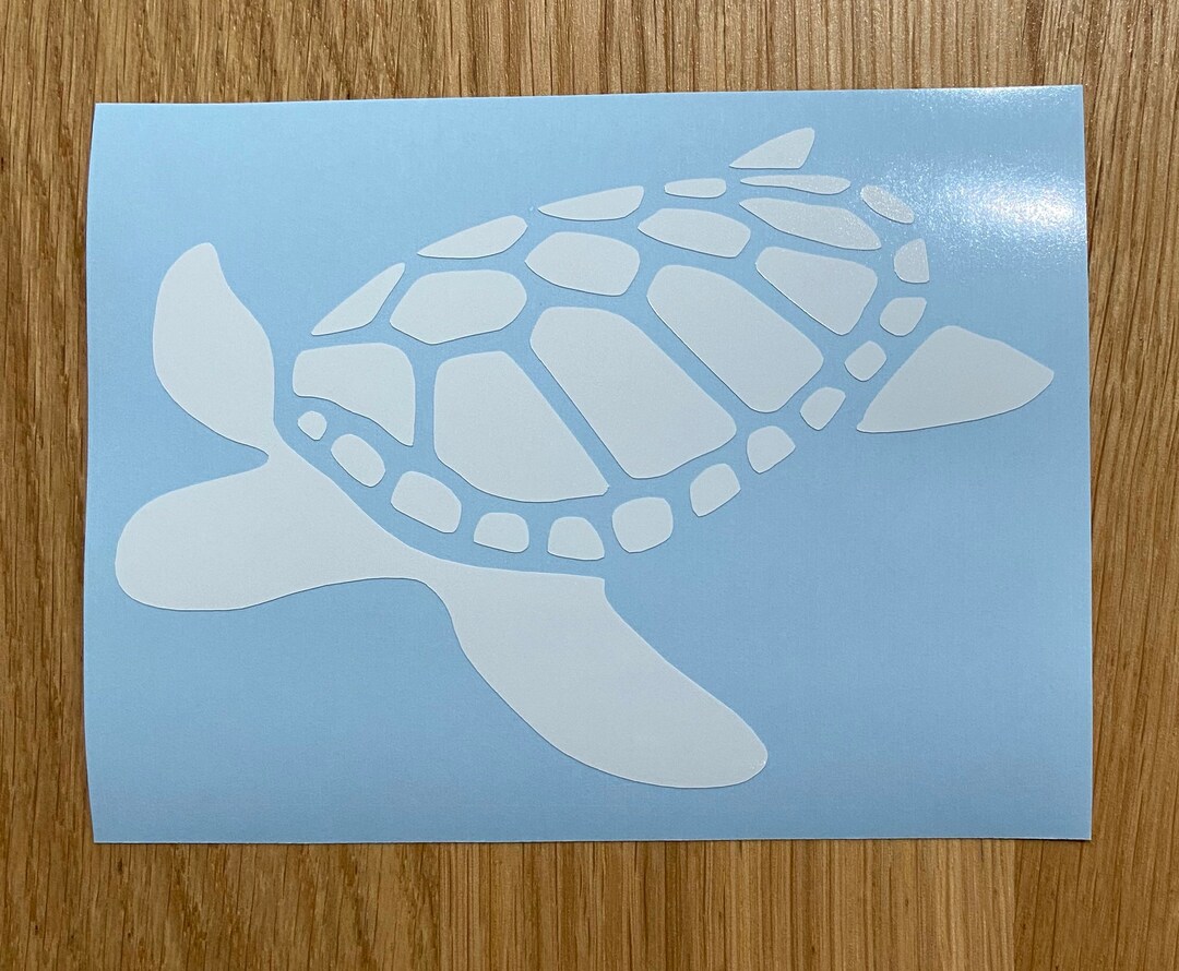 Sea Turtle Vinyl Decal Sticker, Car Decal, Laptop Decal, Beach Ocean ...