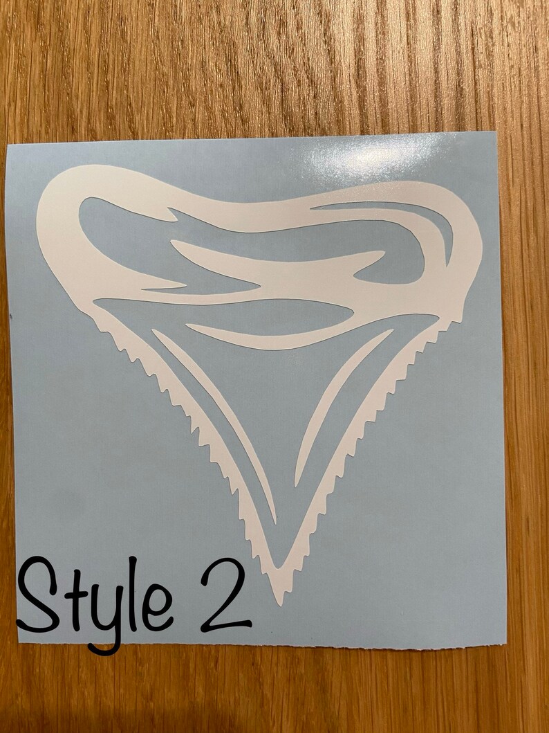 Shark Tooth Vinyl Decal, 4 Styles, Laptop, Phone, Car, Truck, Boat - Etsy