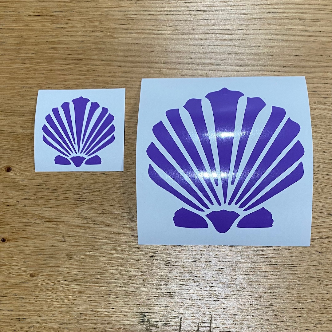 Scallop Vinyl Decal Sticker, Sea Life Ocean Beach Coastal Seashell ...