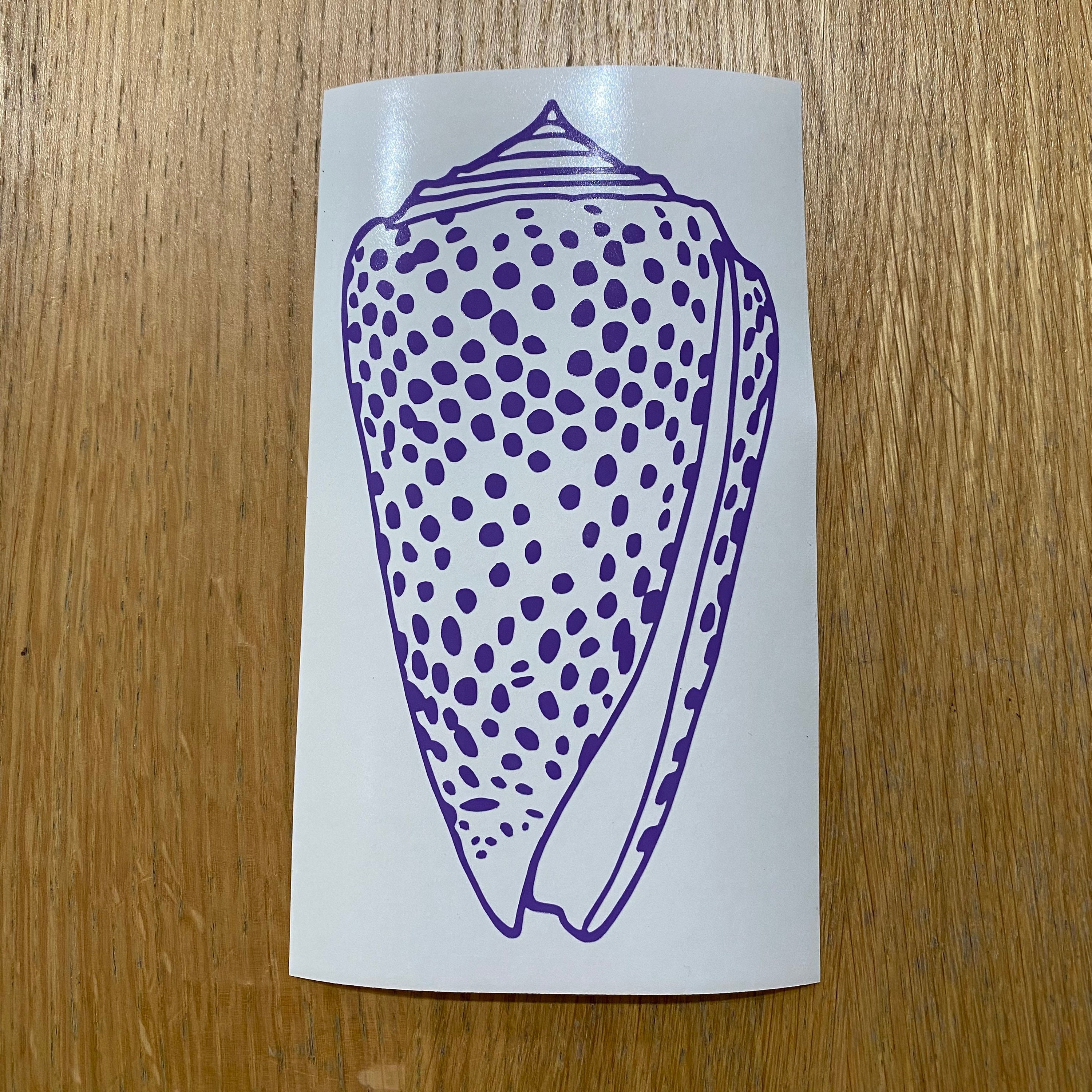 Flea Cone Shell Vinyl Decal Sticker Ocean Beach Coastal | Etsy