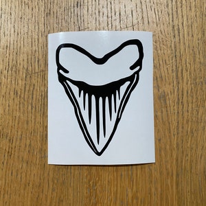Megalodon BOLD Shark Tooth Vinyl Decal Sticker, Ocean Beach Coastal ...