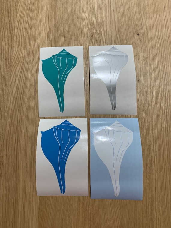 Lightning Whelk Shell Vinyl Decal Sticker Ocean Beach Costal | Etsy