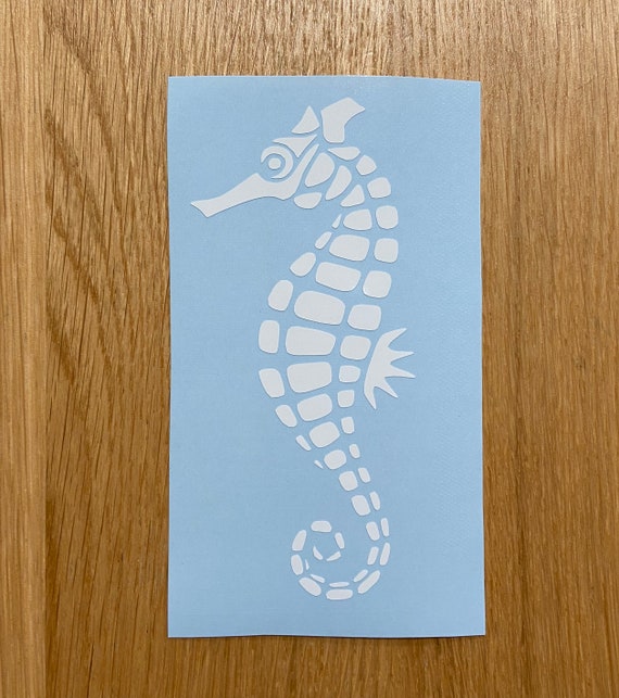 Seahorse Vinyl Decal Sticker Ocean Beach Coastal Seashell Sea | Etsy