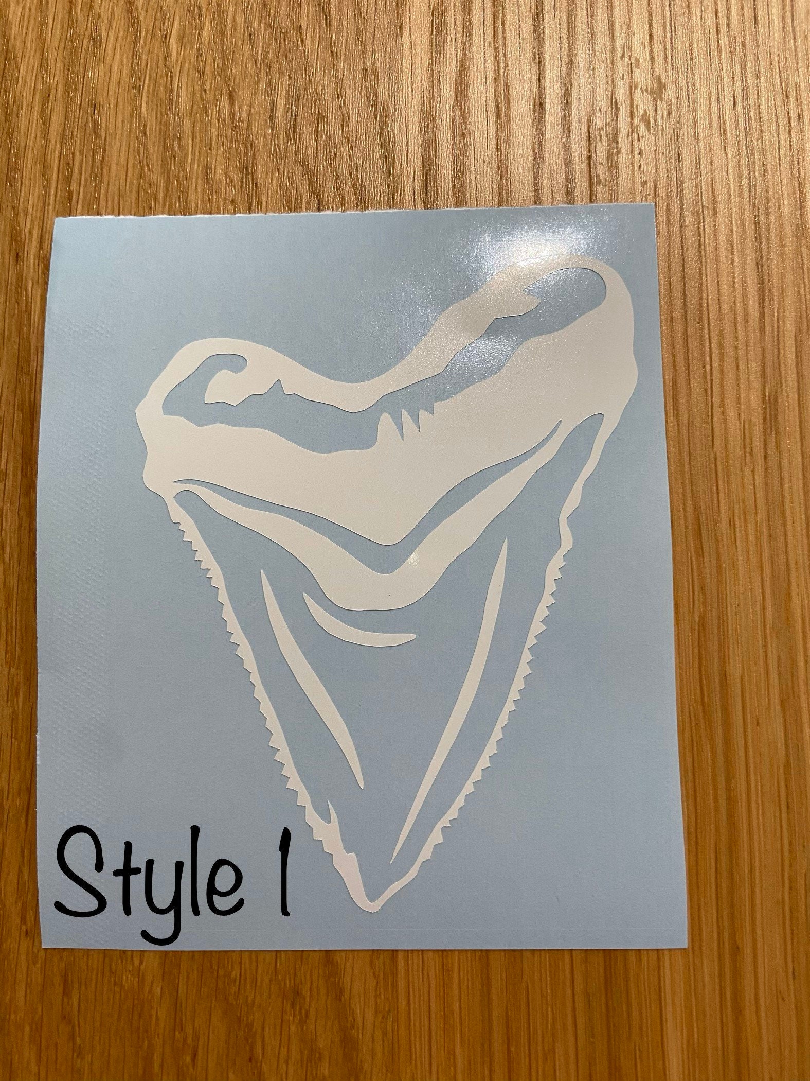 Shark Tooth Vinyl Decal, 4 Styles, Laptop, Phone, Car, Truck, Boat - Etsy