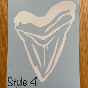 Shark Tooth Vinyl Decal, 4 Styles, Laptop, Phone, Car, Truck, Boat - Etsy