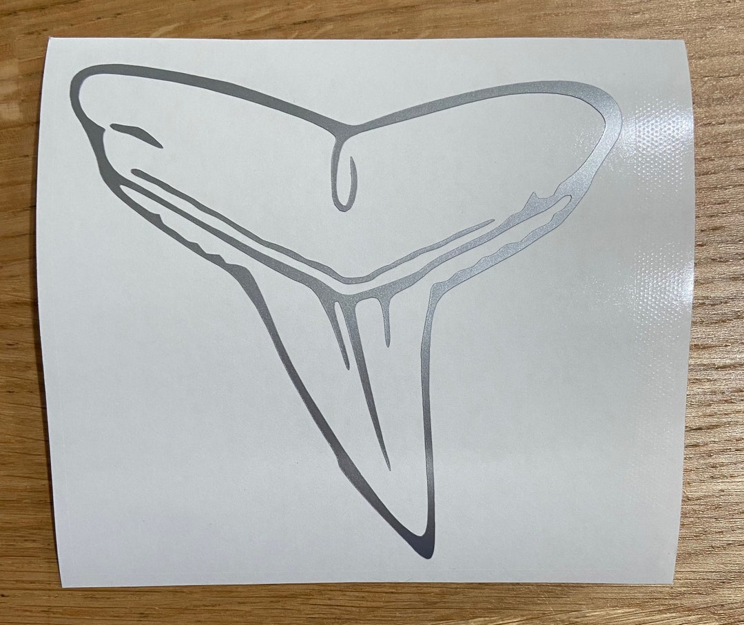 Lemon Shark Tooth Vinyl Decal Sticker, Ocean Beach Coastal Fossil Salt ...