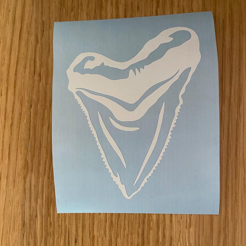 Shark Tooth Vinyl Decal, 4 Styles, Laptop, Phone, Car, Truck, Boat - Etsy