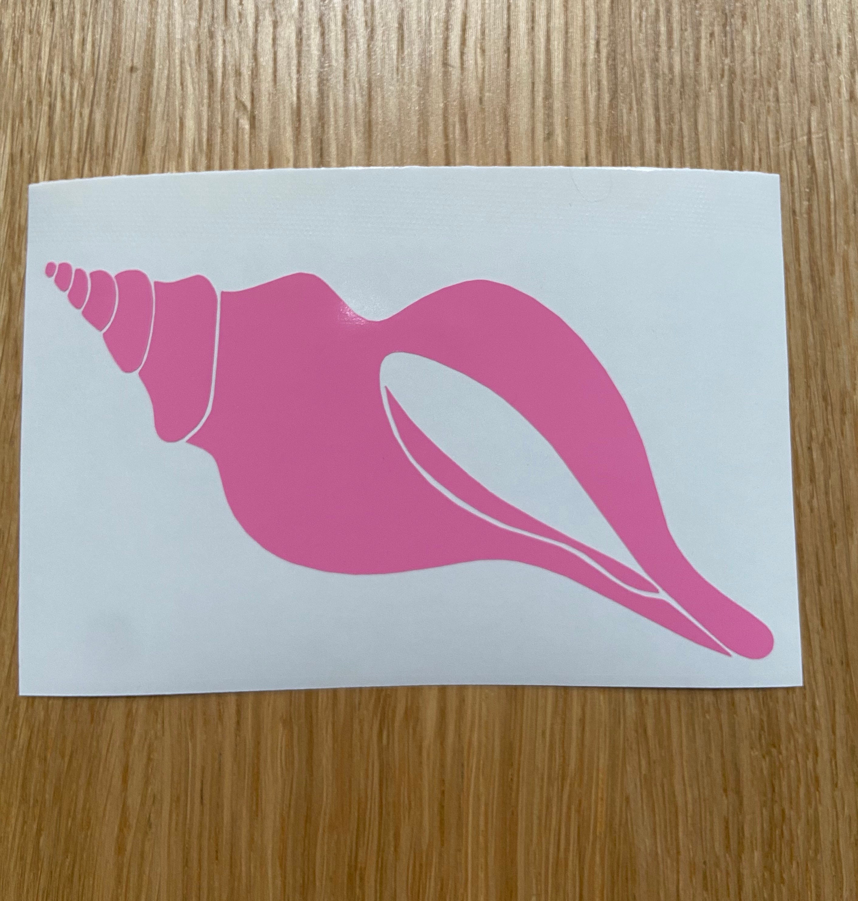 Horse Conch Shell Vinyl Decal Sticker, Ocean Beach Coastal Seashell ...