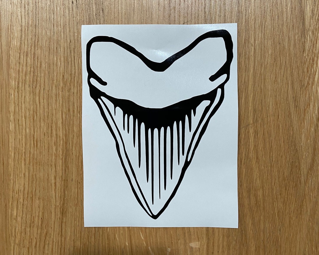 Megalodon Shark Tooth Vinyl Decal Sticker Ocean Beach Coastal - Etsy UK
