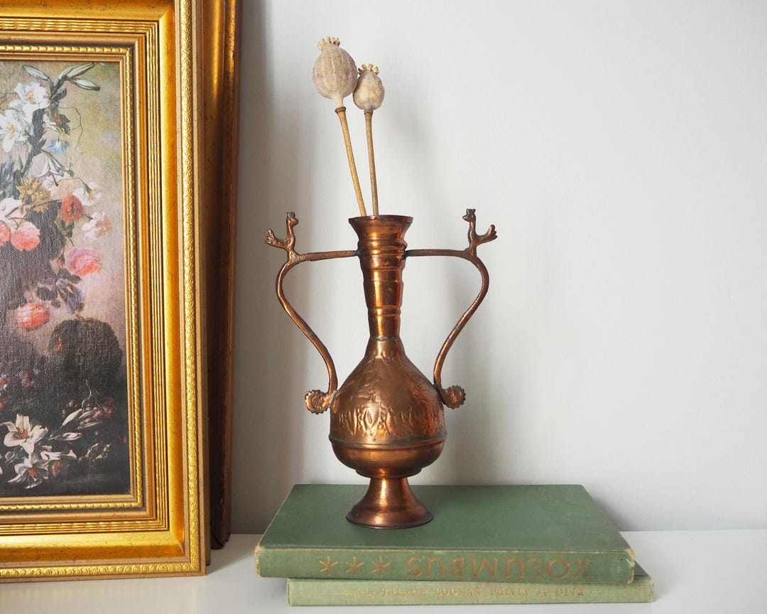 Vintage Copper Vase | Copper Vase | Decorative Copper Vase | Rustic ...